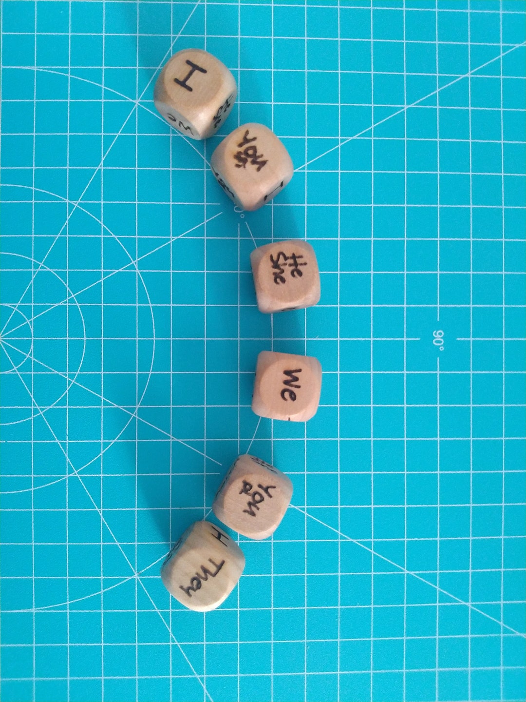 Wooden Dice English Personal Pronouns - Etsy