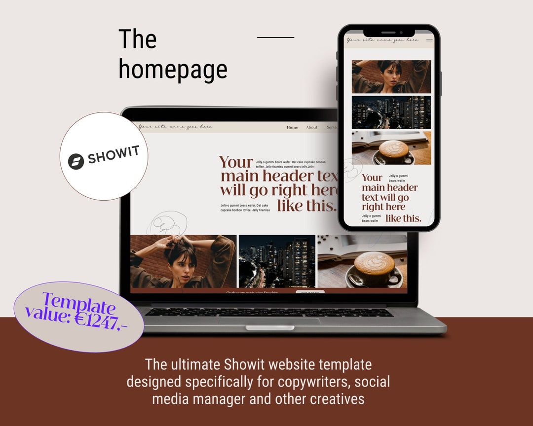 Copythat Showit Website Template for Copywriters | Responsive Design ...