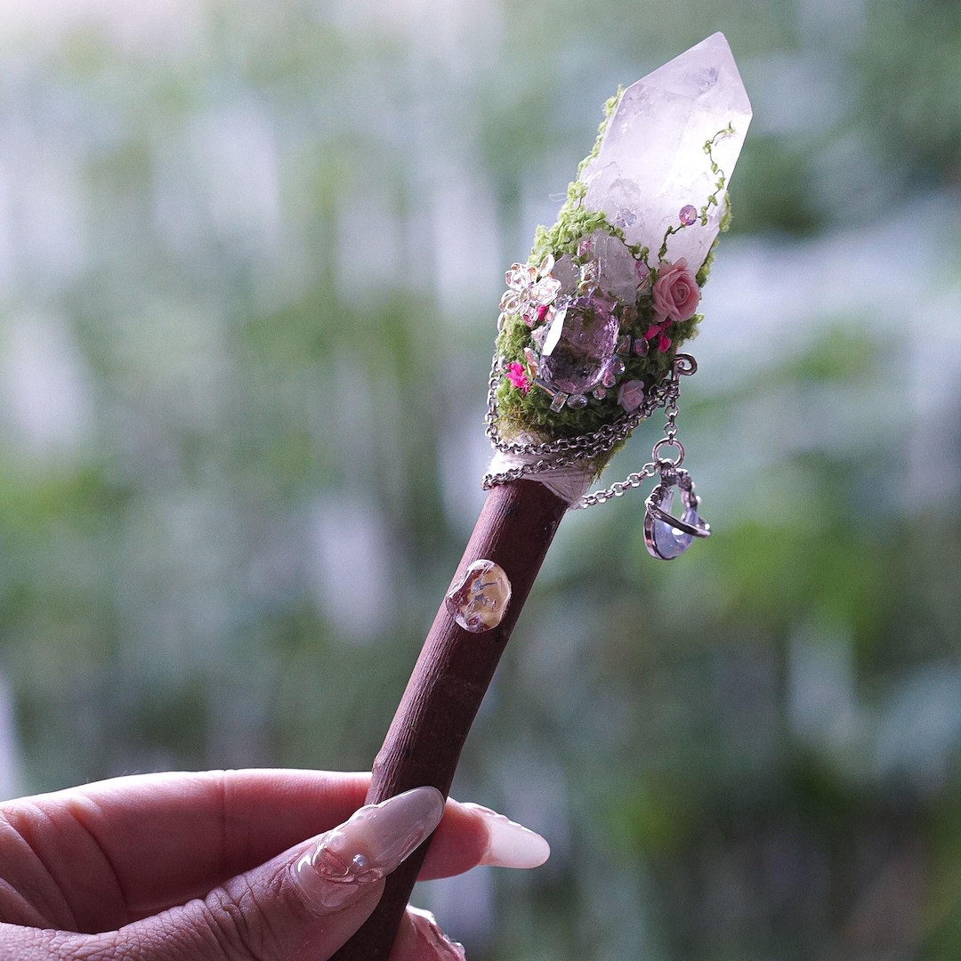 Wildmoonlightsecret Original Handmade Crystal Magic Wand,magic Stick ...