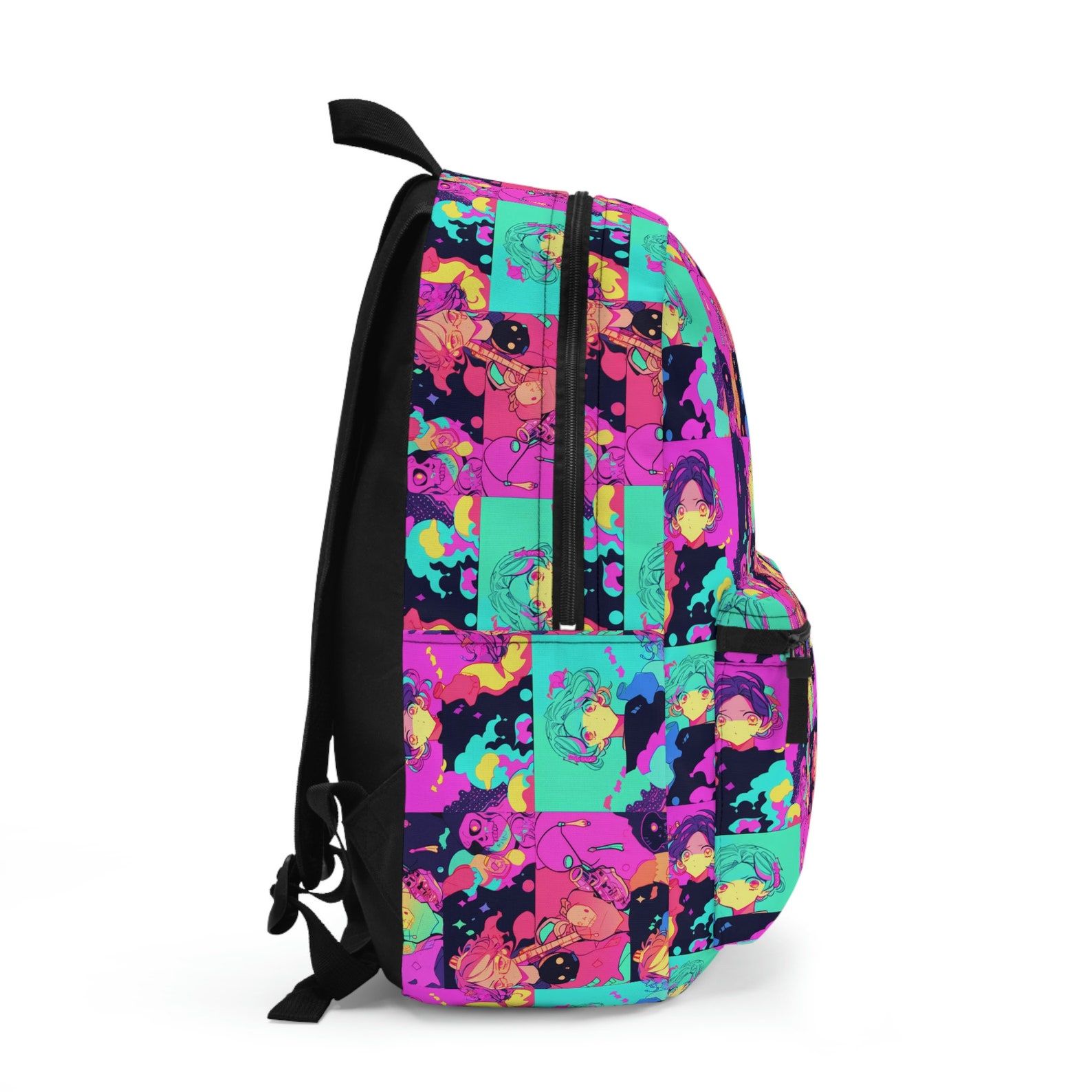 Glitchwave Gal Anime Vaporwave Fabric Backpack Kawaii Anime Convention ...