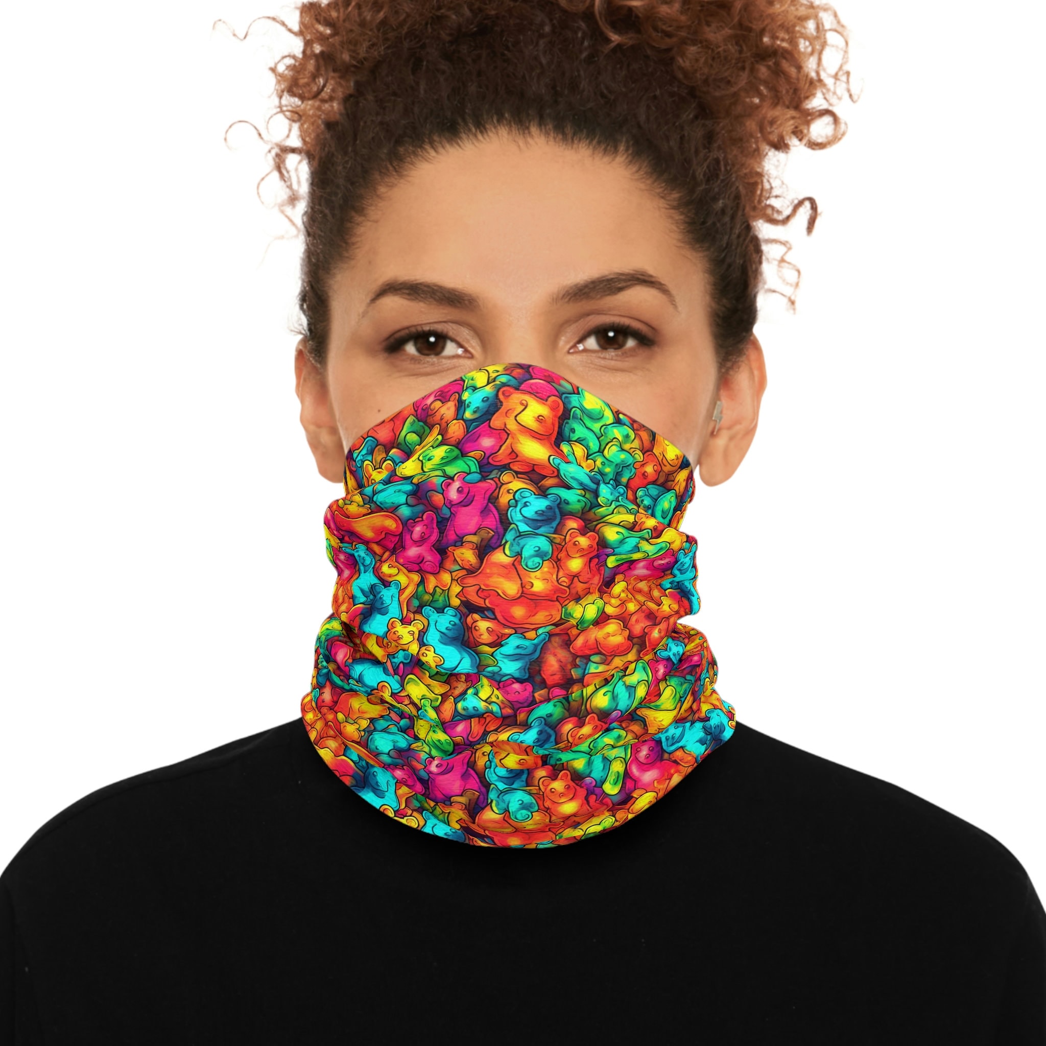 Melty Gummy Bears Tube Scarf Music Festival Raver Camping Gear EDM ...