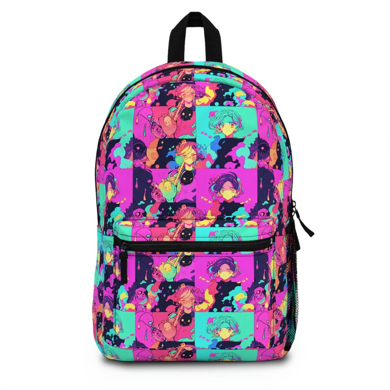 Glitchwave Gal Anime Vaporwave Fabric Backpack Kawaii Anime - Etsy