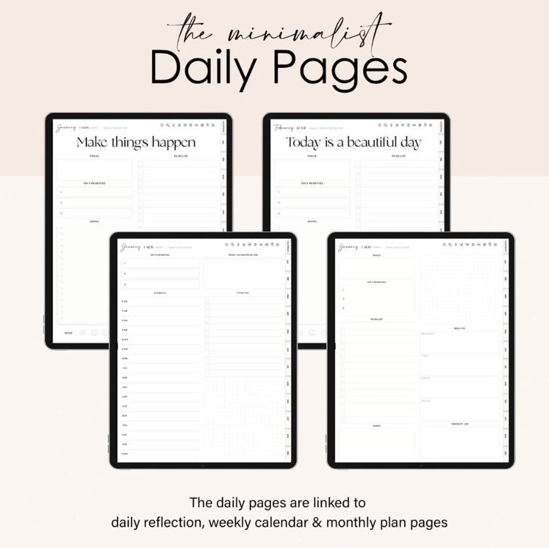 2026 Digital Planner | Minimalist Digital Planner iPad Planner ...