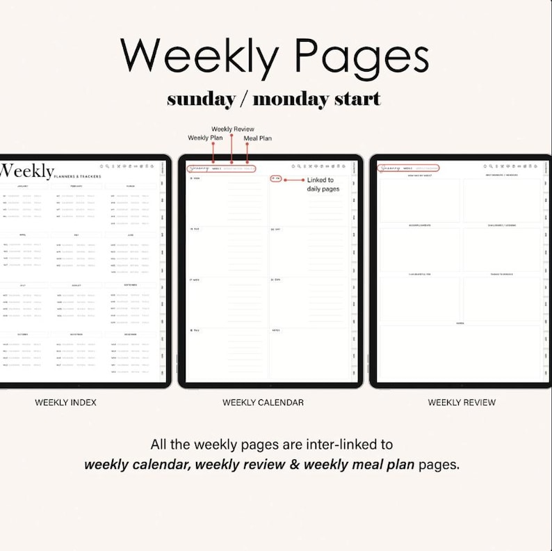 2026 Digital Planner | Minimalist Digital Planner iPad Planner ...