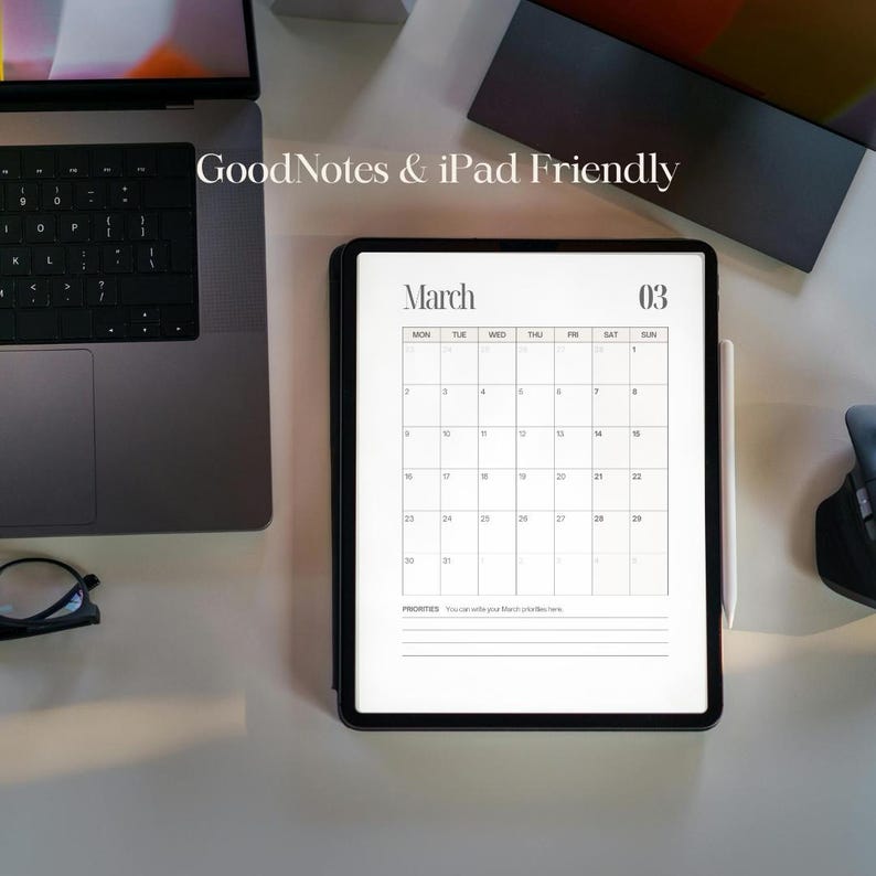 2026 Yearly Planner Printable | Minimalist Monthly Calendar + Notes ...