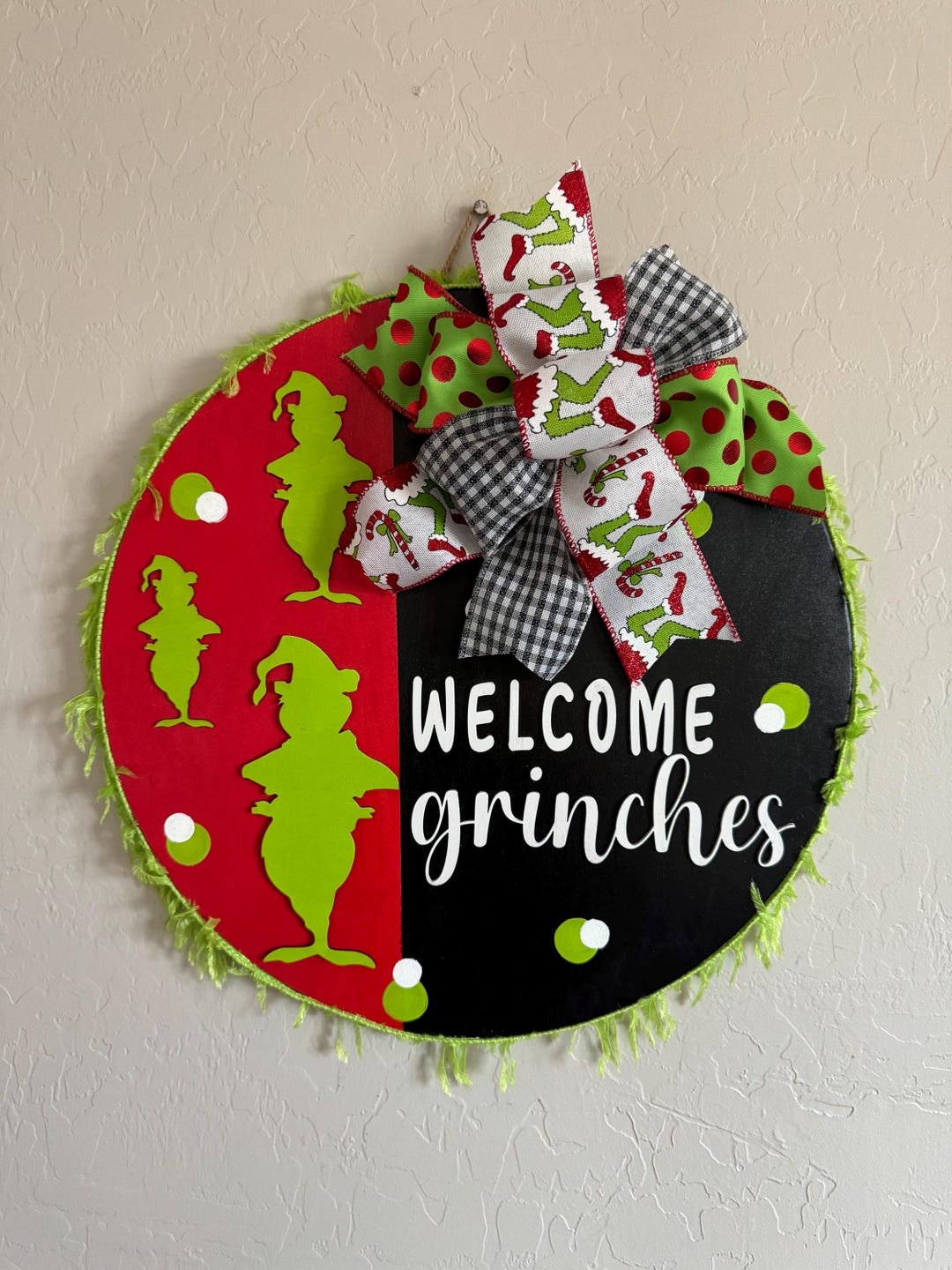16 Grinch Laser/ Painted Door Sign Welcome Sign Grinch Sign Novelty ...