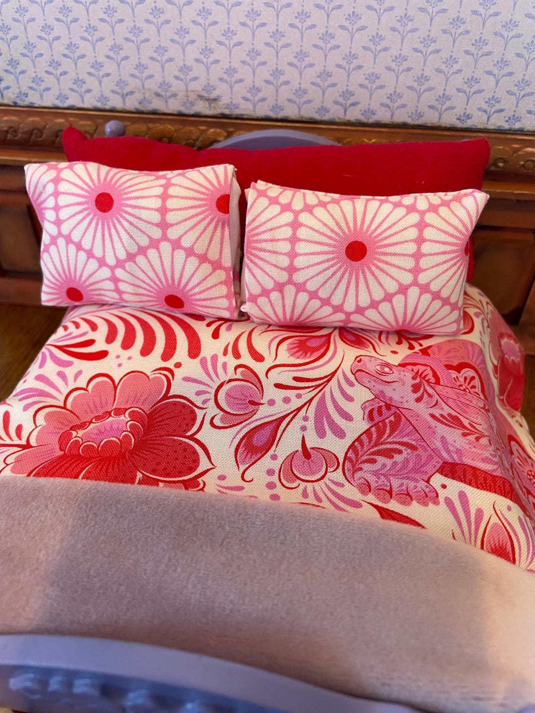 Tula Pink Turtle Miniature 1:12 Scale Bedding Double Size - Etsy