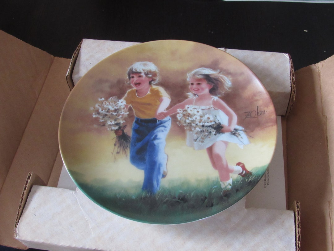 Vintage 1980s Zolan Collector's Plates Childhood Friendship Series (5 ...