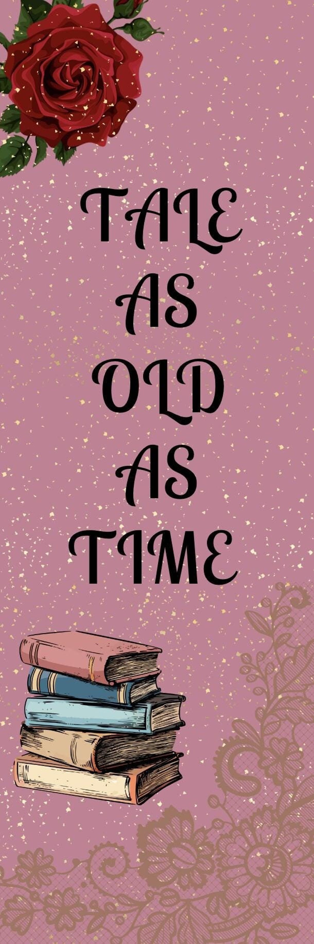 Beauty and the Beast Digital Bookmark, Tale as Old as Time, Canva ...