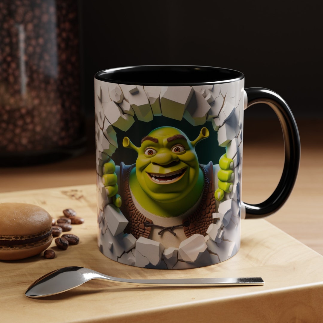 Shrek Coffee Mug 11oz, Shrek Design, Fairy Tale Mug, Shrek Merchandise ...