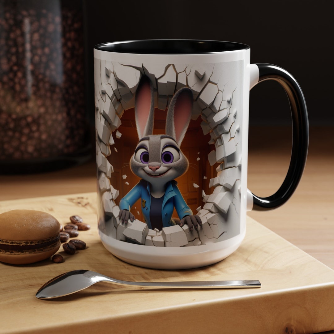 Judy Hopps Coffee Mug (15oz) 3D Design Mug, Kids Mug, Hot Coco Mug ...