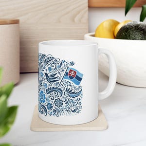 Slovak Folk Art Ceramic Mug | Eastern European Floral Design | Slovakia ...