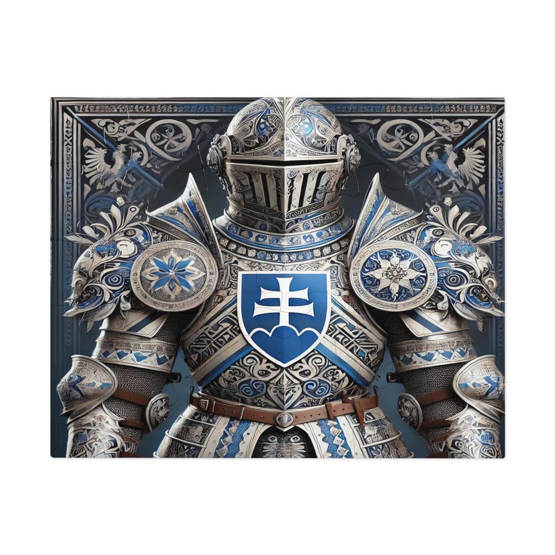 Jigsaw Puzzle: Slovakia Knight Folk Art Theme, Coat of Arms Puzzle ...