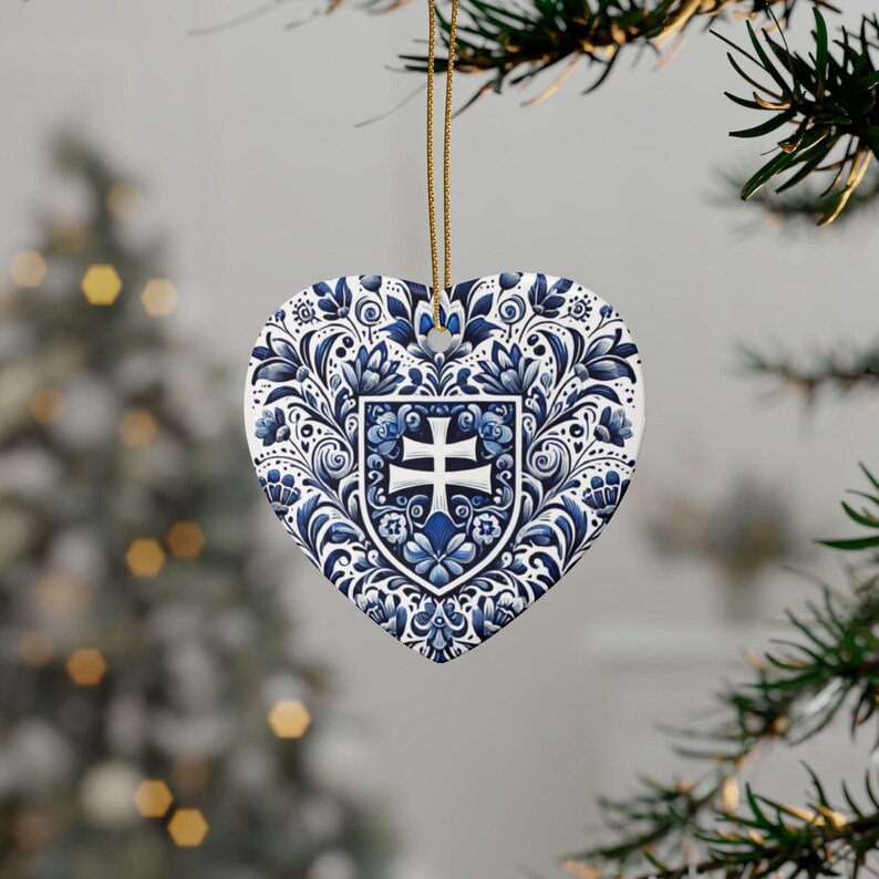 Slovak Folk Art Heart Ornament, Eastern European Christmas Decor - Etsy