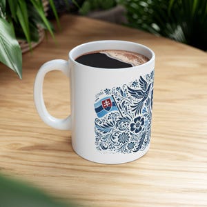 Slovak Folk Art Ceramic Mug | Eastern European Floral Design | Slovakia ...