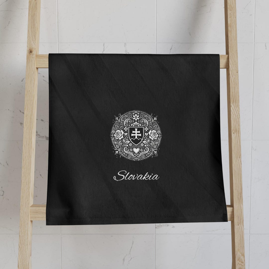 Slovakia Crest Hand Towel: Custom Slovak Folk Art Decor - Etsy