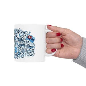 Slovak Folk Art Ceramic Mug | Eastern European Floral Design | Slovakia ...