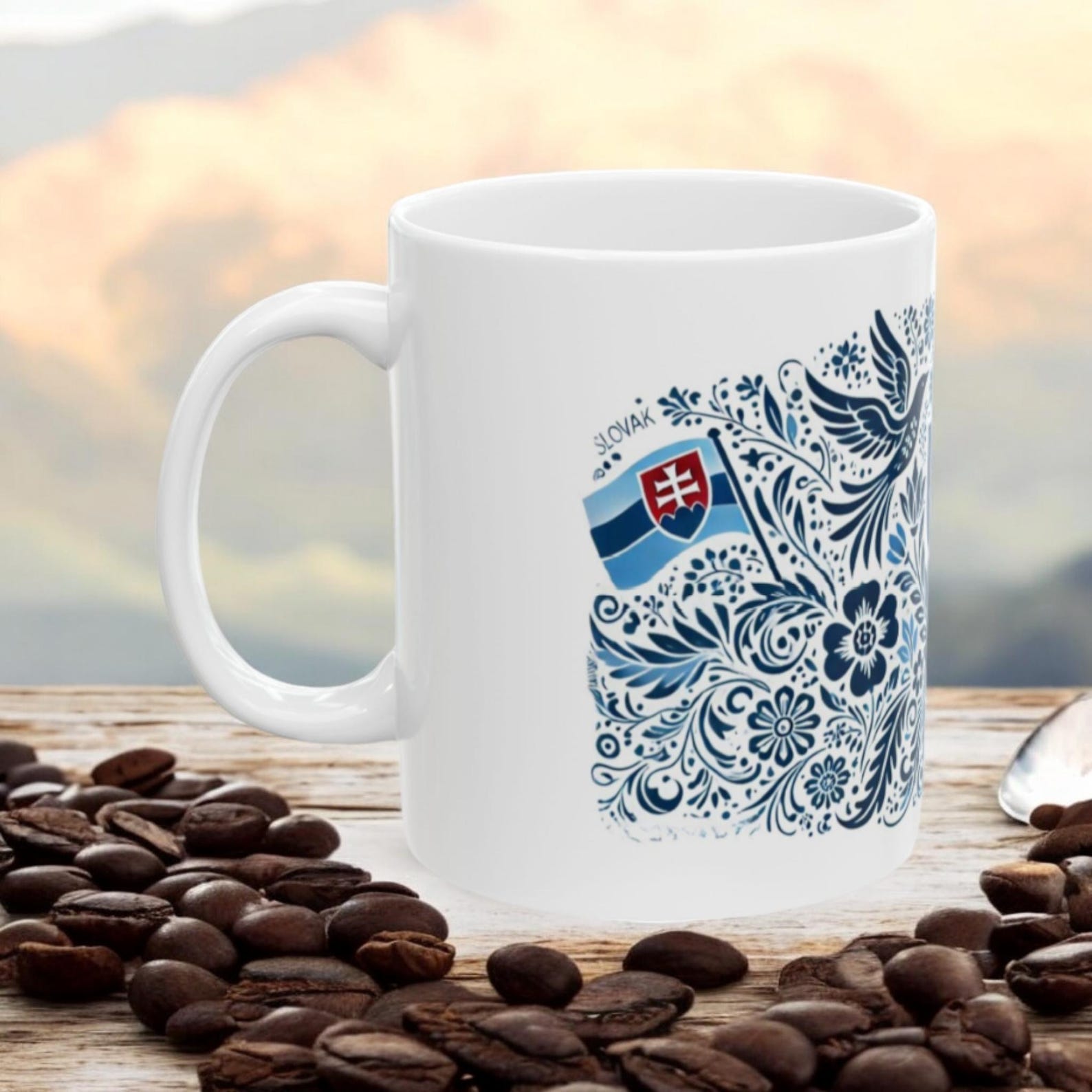 Slovak Folk Art Ceramic Mug | Eastern European Floral Design | Slovakia ...