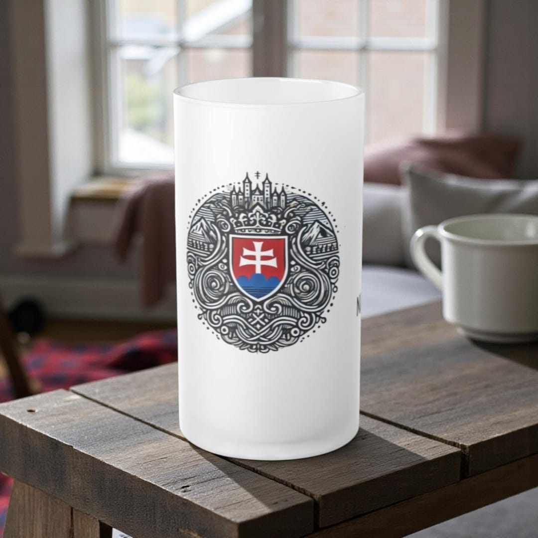 Personalized Slovak Crest Frosted Beer Mug, - Etsy