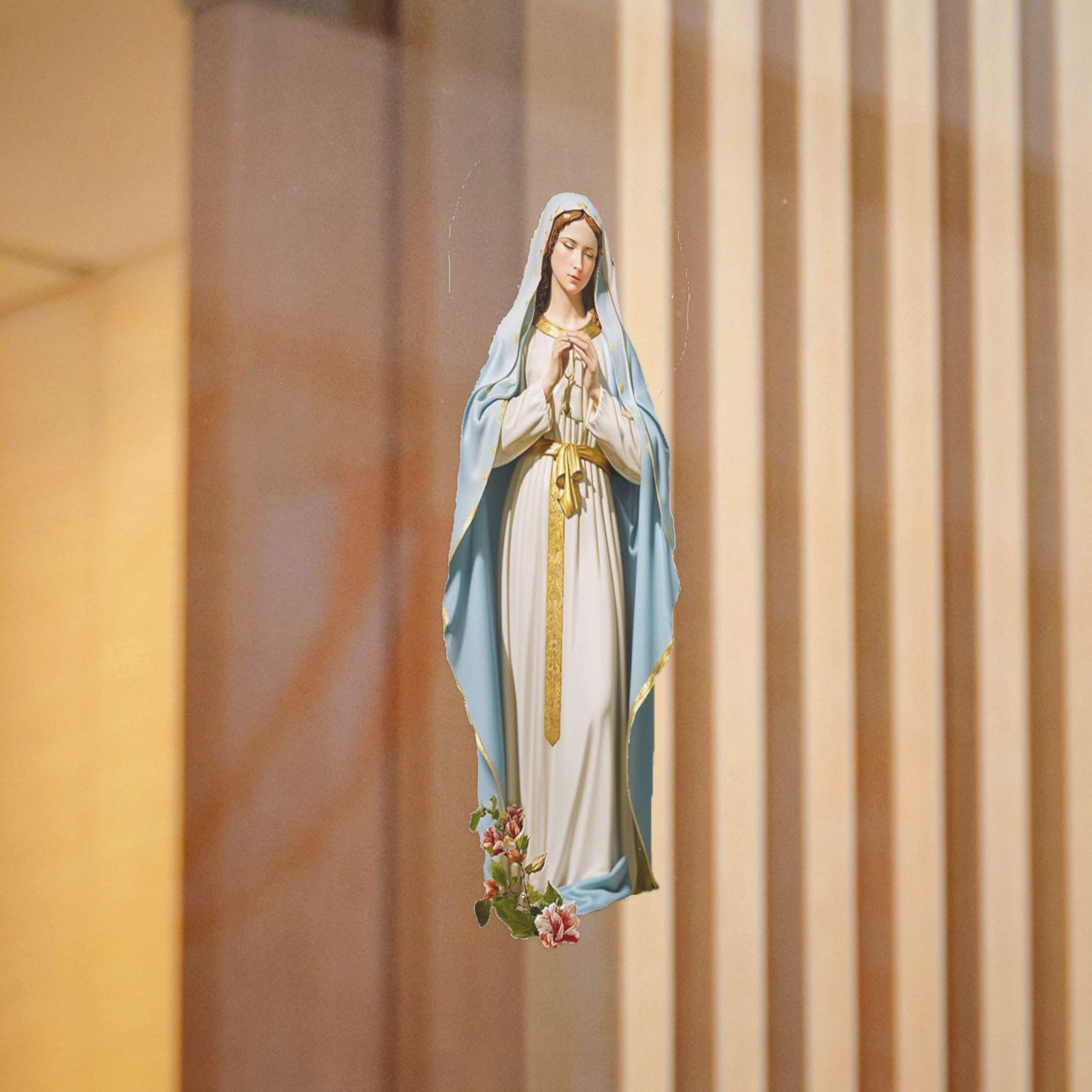 Blessed Virgin Mary - Transparent Die-cut Stickers - Catholic Christian ...