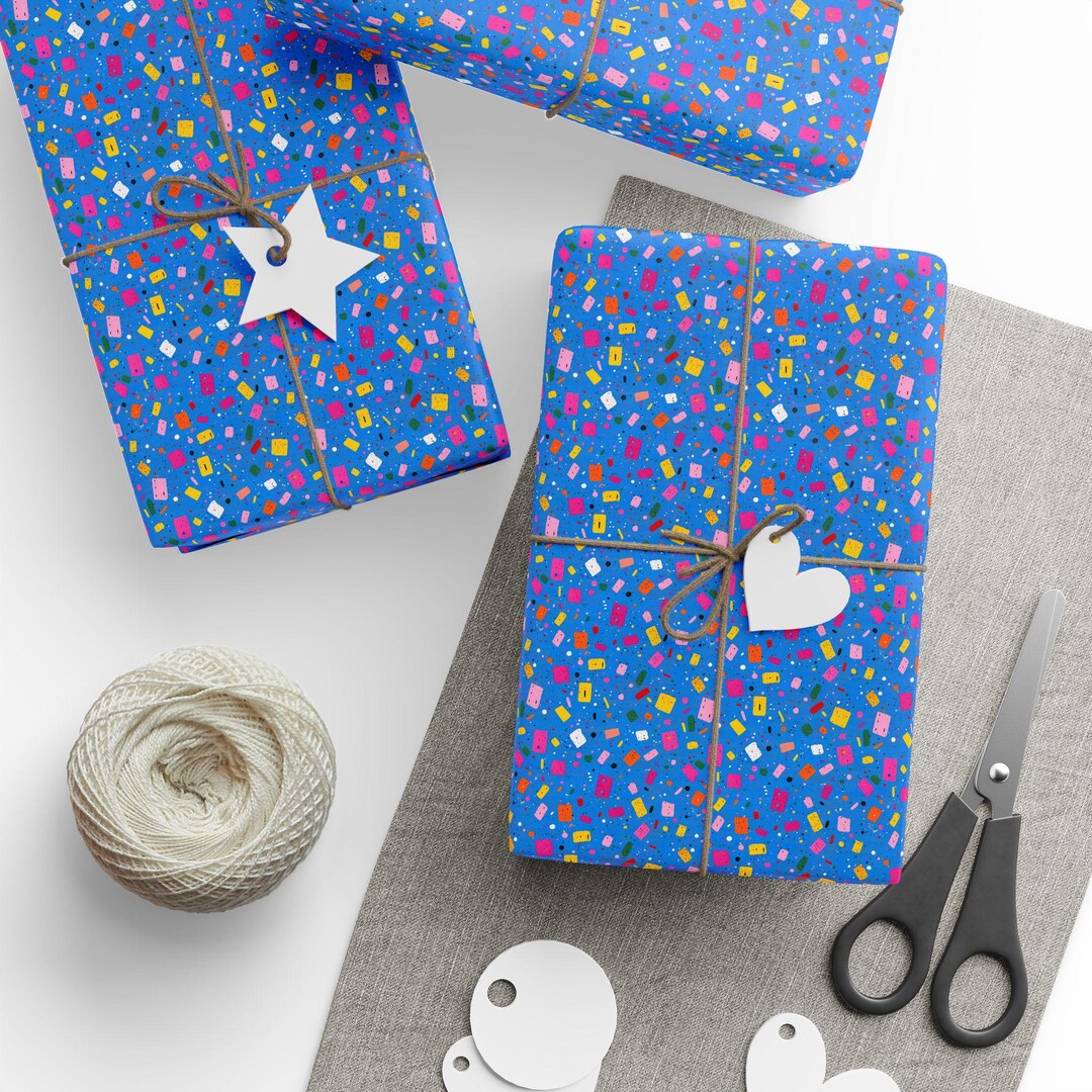 Confetti Wrapping Paper, All-occasion Unisex Gift Wrap - Teens Tweens ...