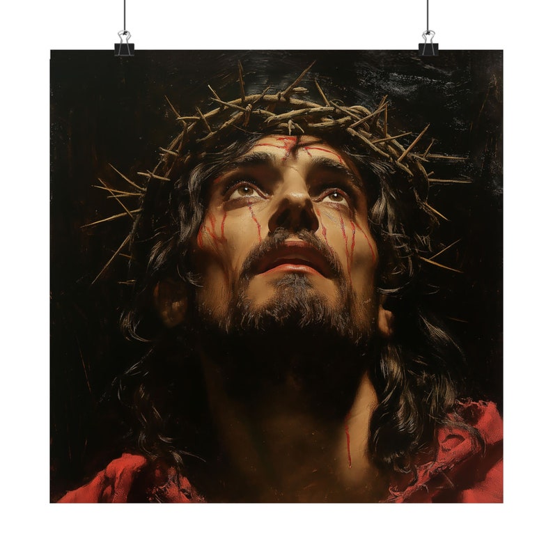 Abba, Father Jesus Prays Catholic Christian Faith Art Poster - Etsy