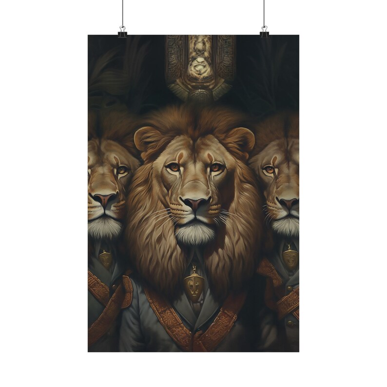 Lion Pride Wildlife Animal Nature Art Poster - Etsy