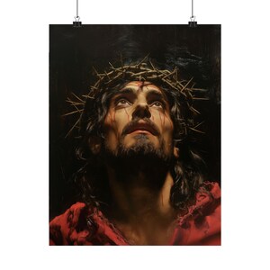 Abba, Father Jesus Prays Catholic Christian Faith Art Poster - Etsy