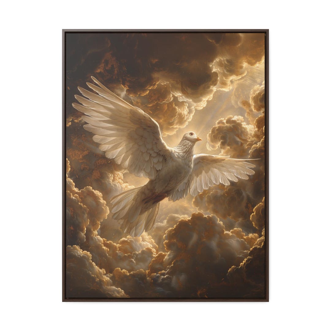 Holy Spirit Framed Canvas - Ethereal Home Decor, Christian Art, Unique ...