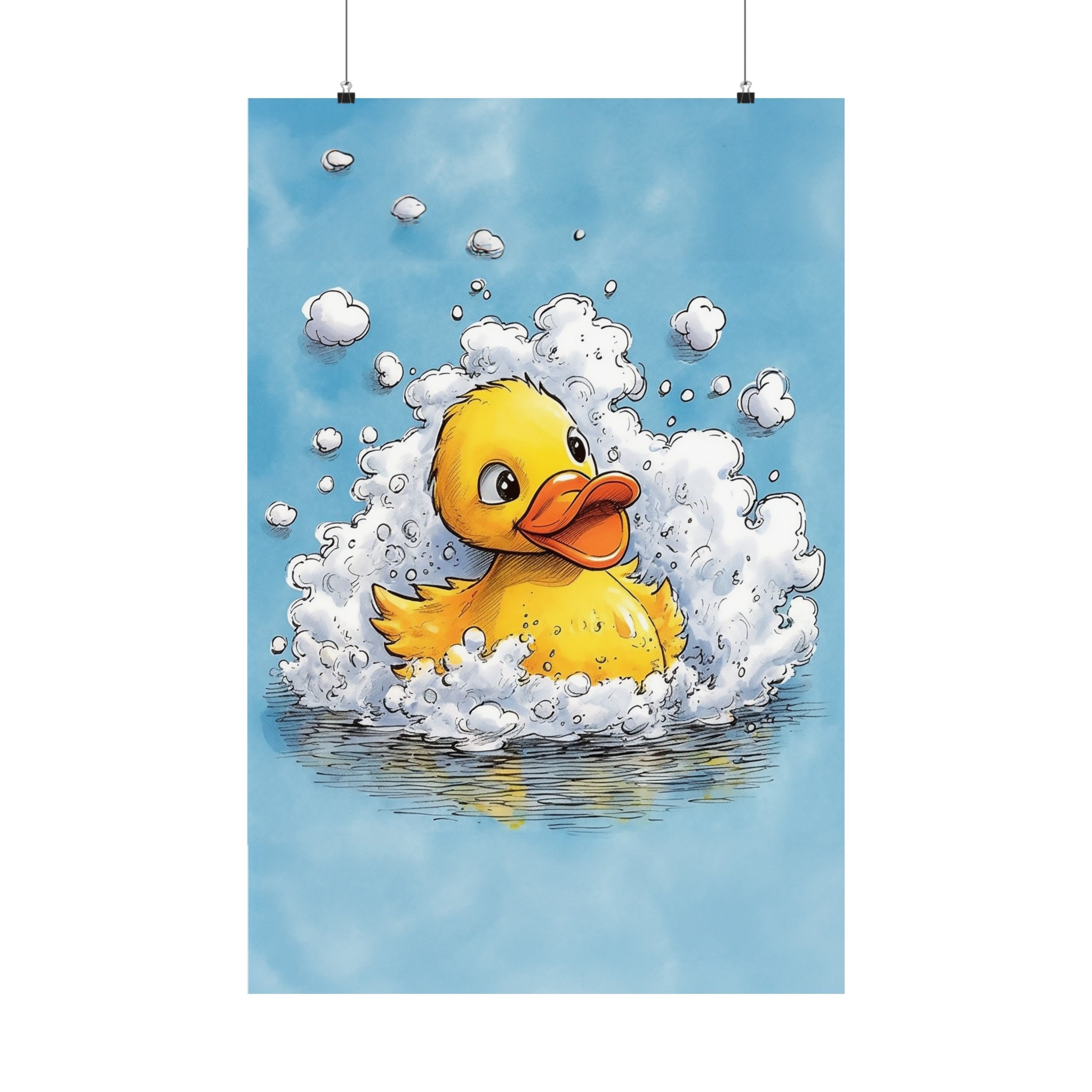 Bubble Duck the Rubber Duckie Cartoon Poster - Etsy