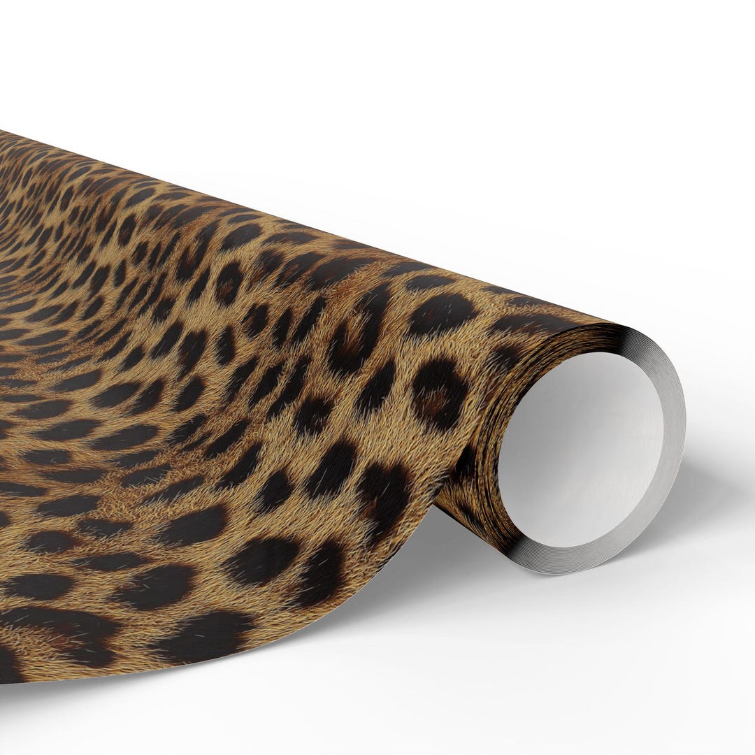 Chic Leopard Print Wrapping Paper, Stylish Gift Wrap for Birthdays ...