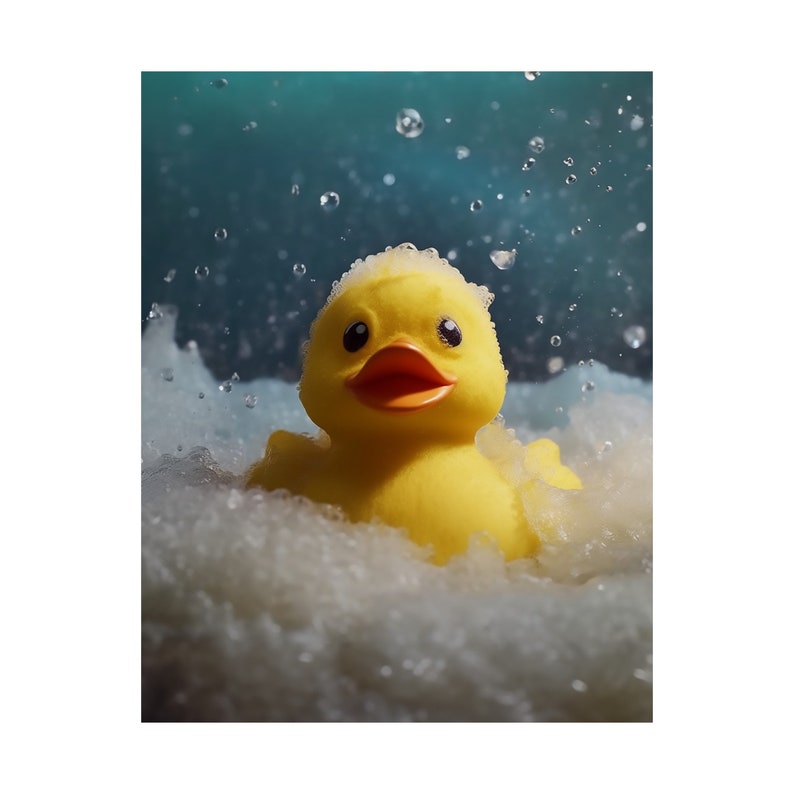 Bubble Duck the Rubber Duckie Poster - Etsy