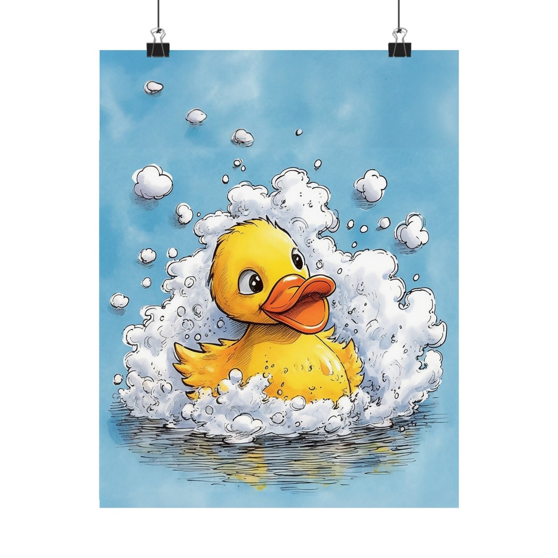 Bubble Duck the Rubber Duckie Cartoon Poster - Etsy