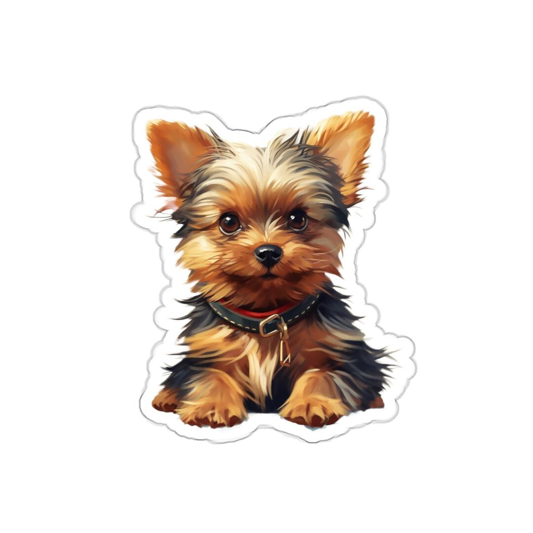 Adorable Yorkie Kiss-cut Stickers, Pet Lover Gifts, Laptop Decor ...