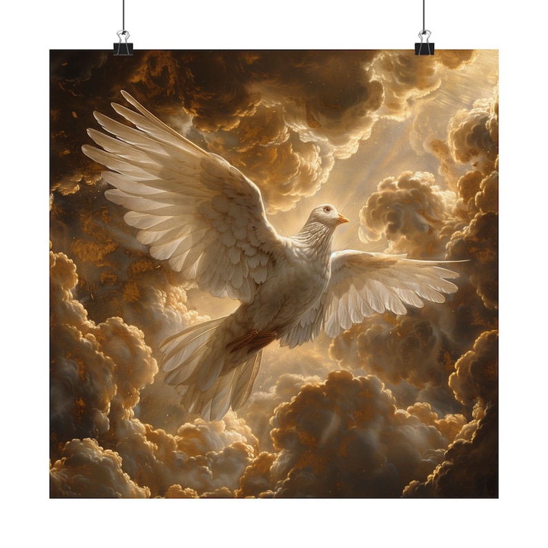 Holy Spirit - Dove Bird Catholic Christian Faith Animal Wildlife Art ...