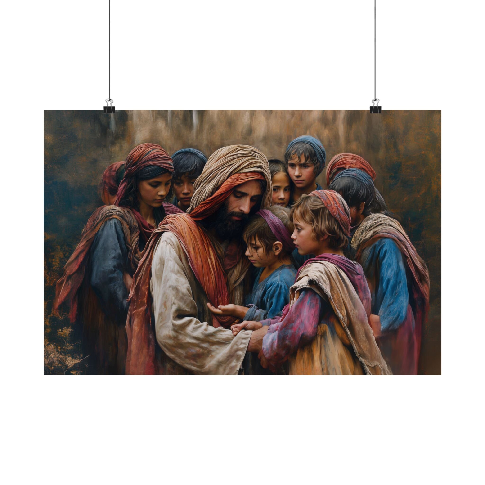 Loves the Little Children - Jesus Christ Catholic Christian Faith Art ...