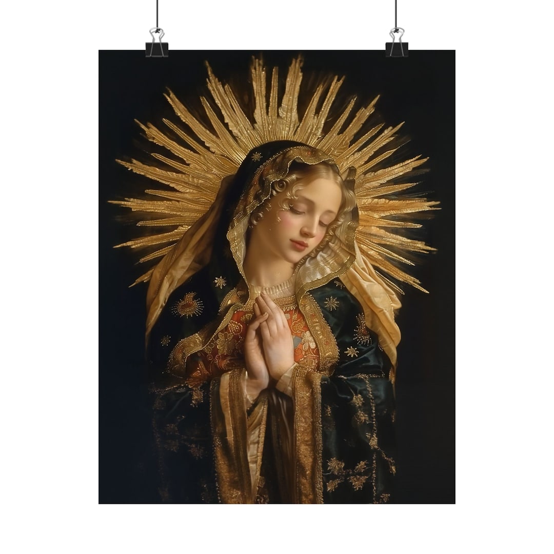 Queen of Heaven Blessed Virgin Mary Rosary Prayer Catholic Christian ...