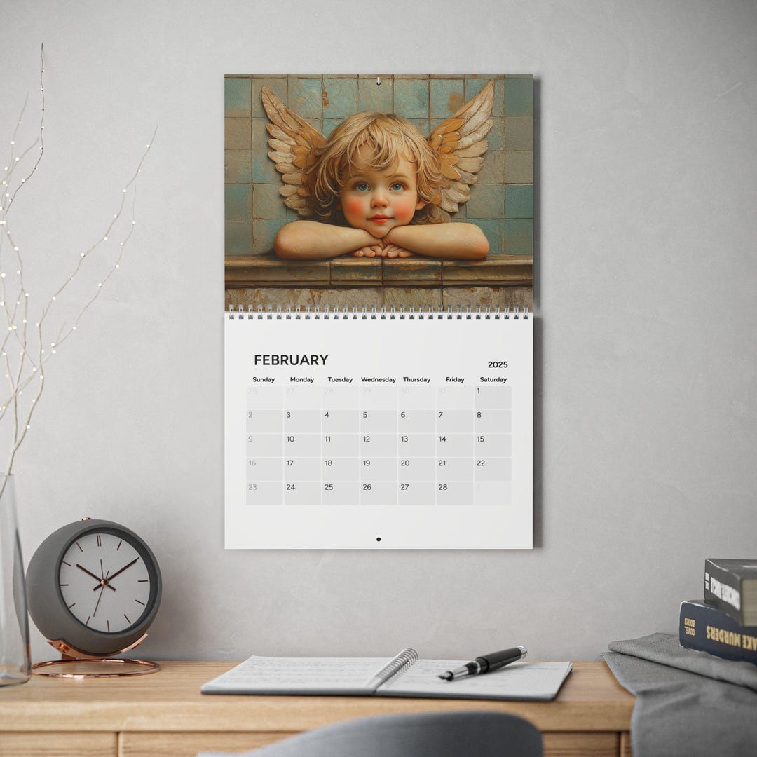 Little Angels Calendar 2025 - Cute Whimsical Wall Decor, Gift for Kids ...