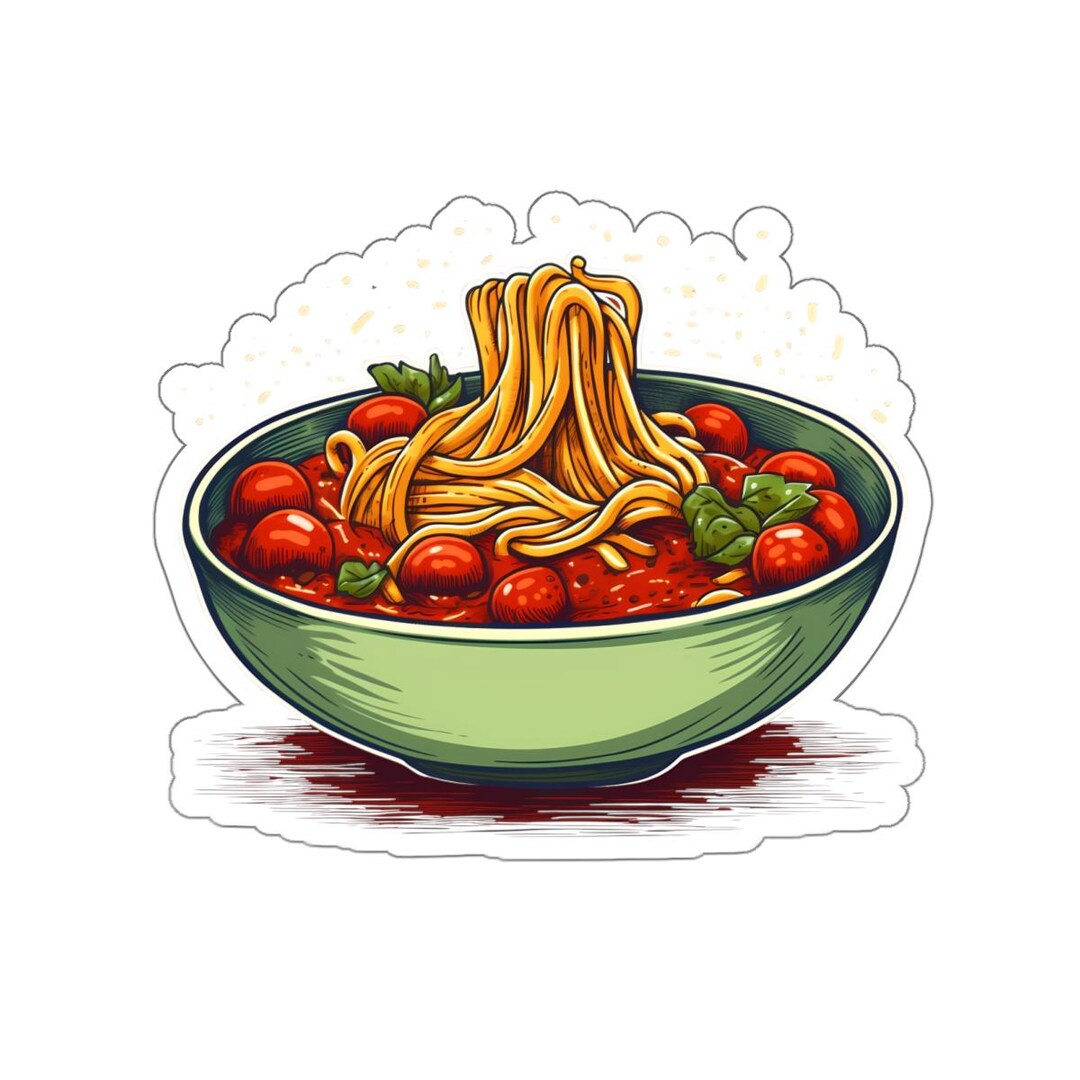 Vintage Pasta Kiss-cut Stickers - Perfect for Food Lovers, Laptop Decor ...