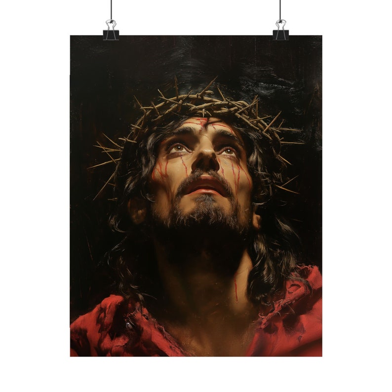 Abba, Father Jesus Prays Catholic Christian Faith Art Poster - Etsy