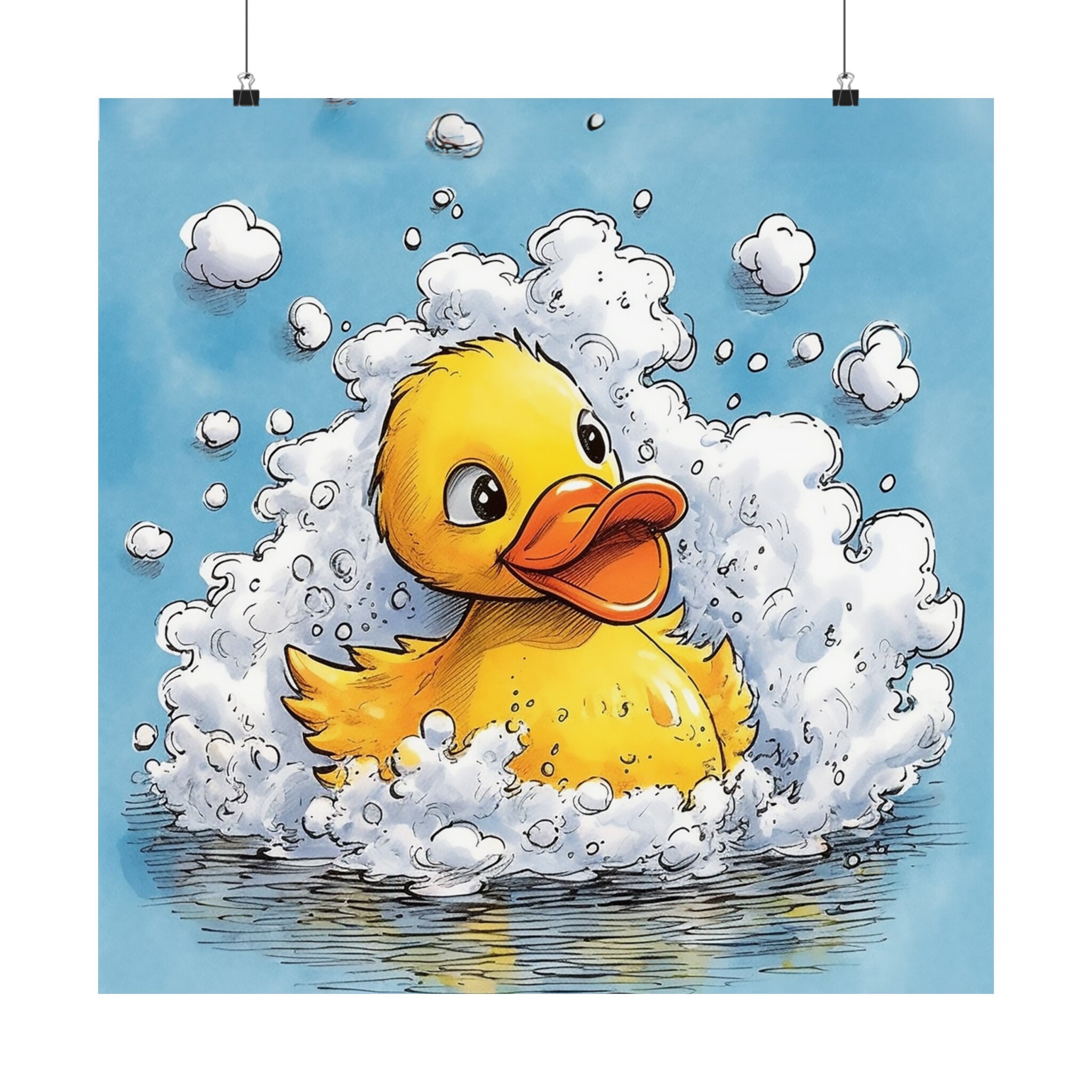 Bubble Duck the Rubber Duckie Cartoon Poster - Etsy