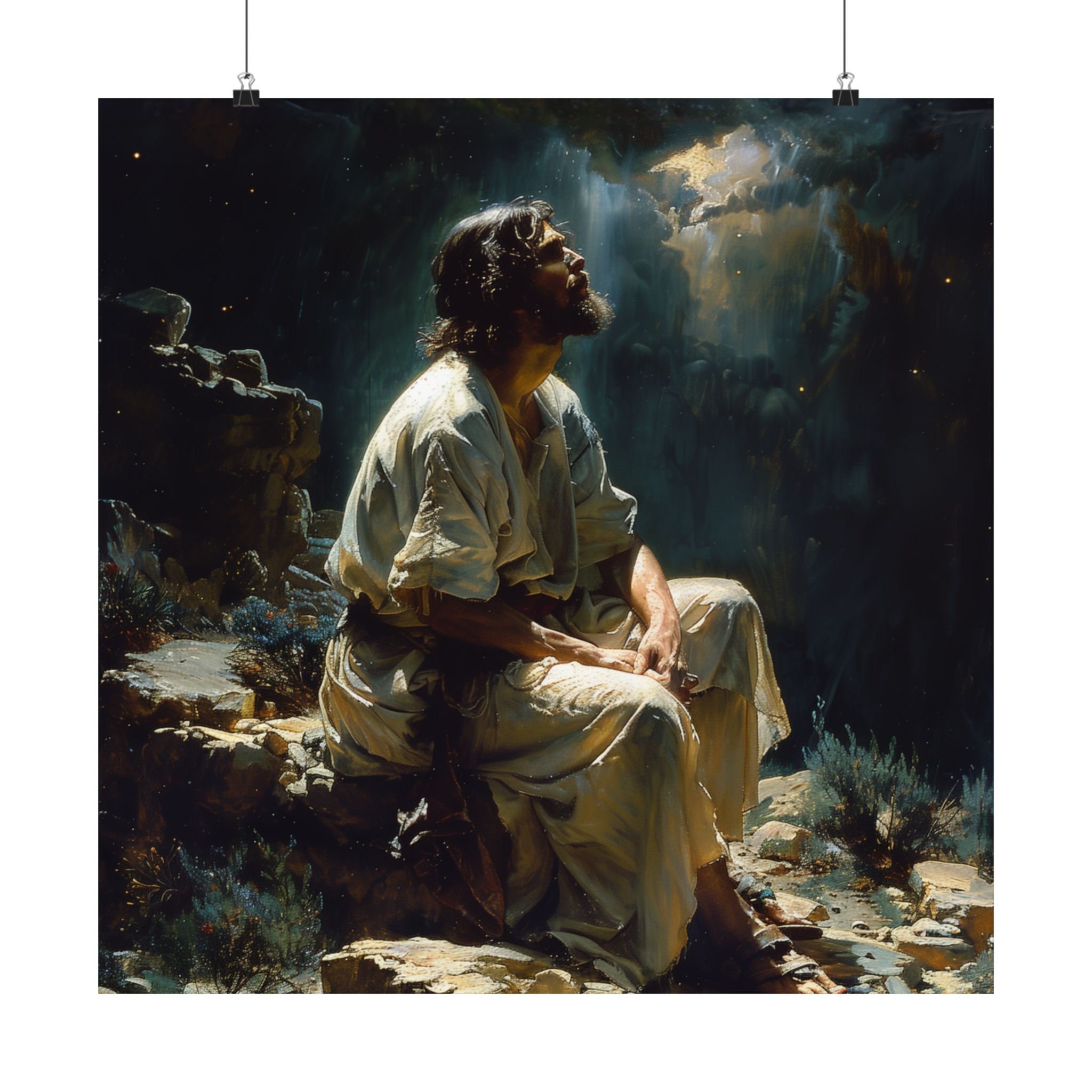 In the Garden - Jesus Christ Prays Gethsemene Catholic Christian Faith ...