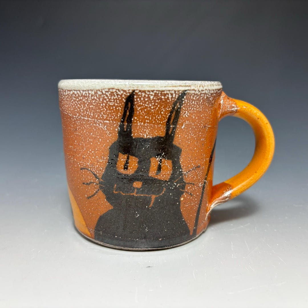 One Fang Mug Tokyo Pattern Soda Fired Stoneware Ron Philbeck 43 - Etsy