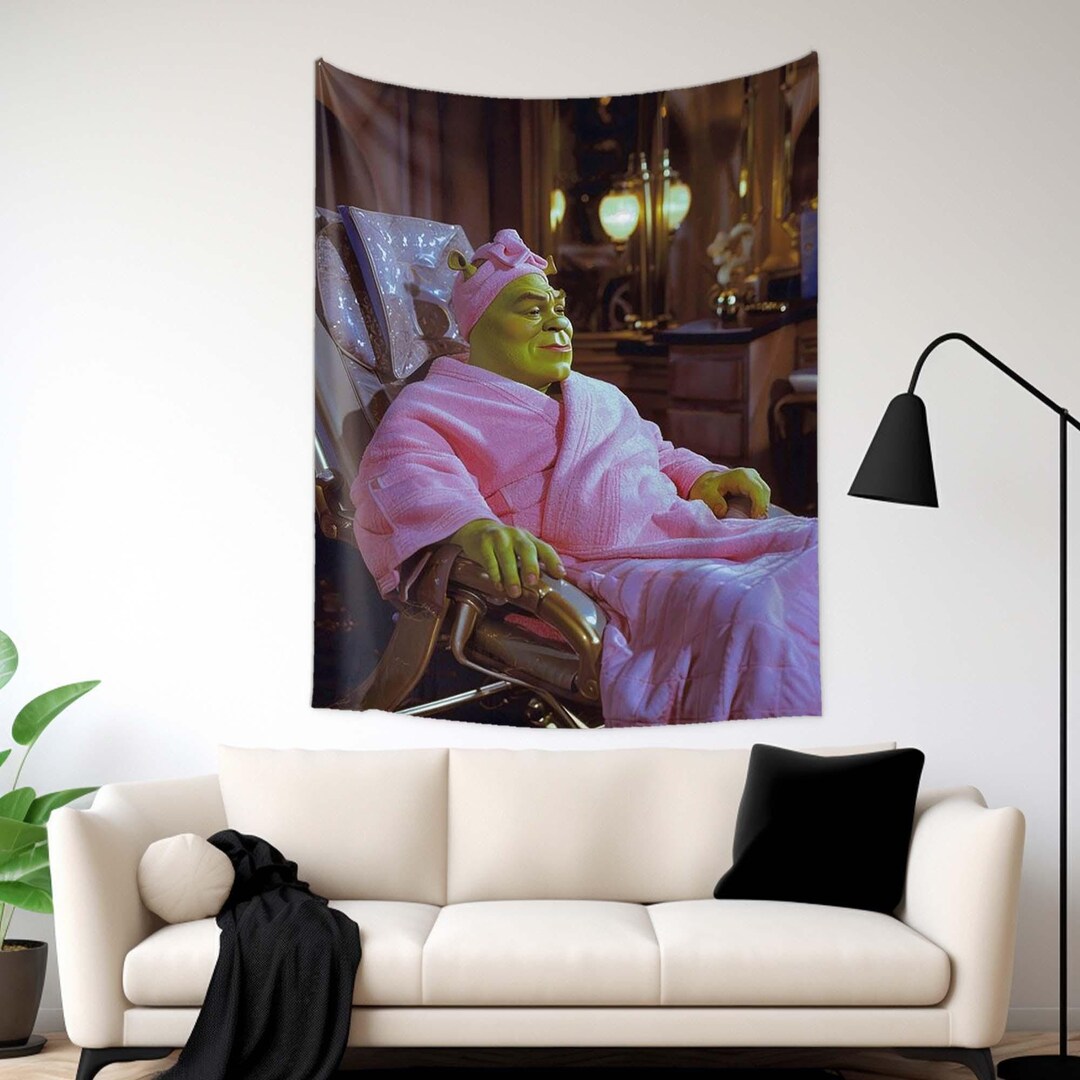 SHREK TAPESTRY, Wall Decor Hangings, Printed Wall Decor, Collage Dorm ...