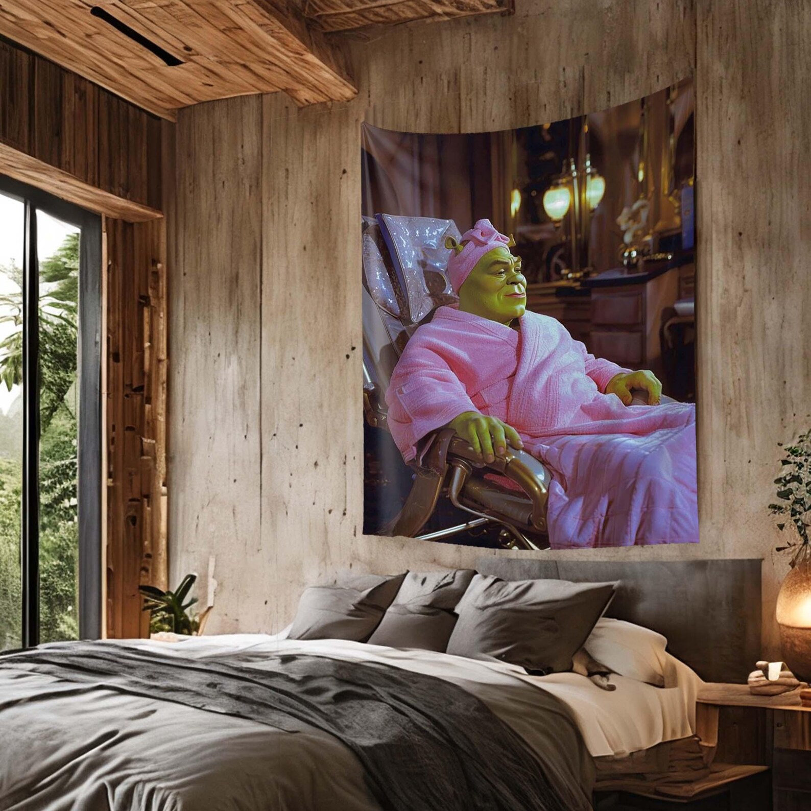 SHREK TAPESTRY, Wall Decor Hangings, Printed Wall Decor, Collage Dorm ...
