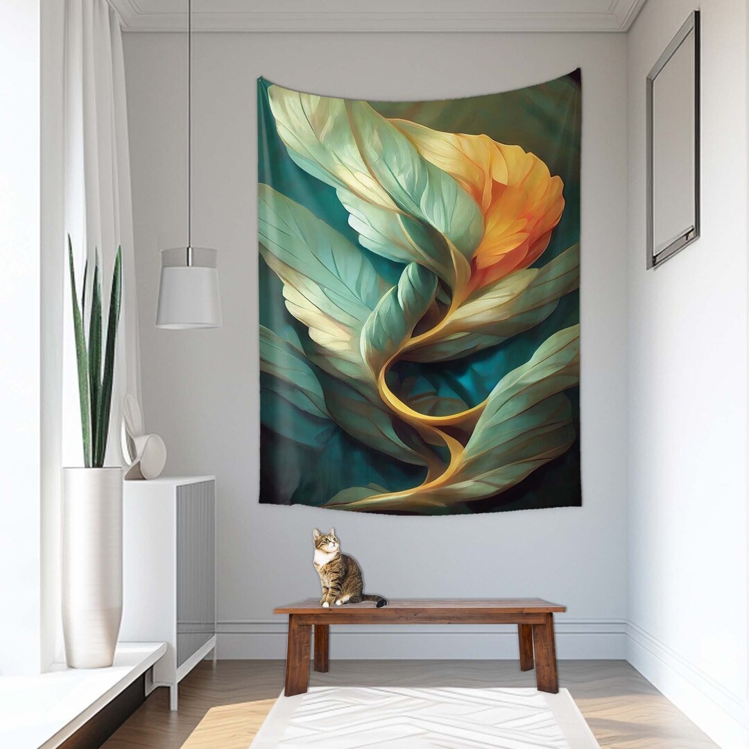 Leaf Tapestry Decor, Wall Decor Tapestry, Art Decor Tapestry, Collage ...