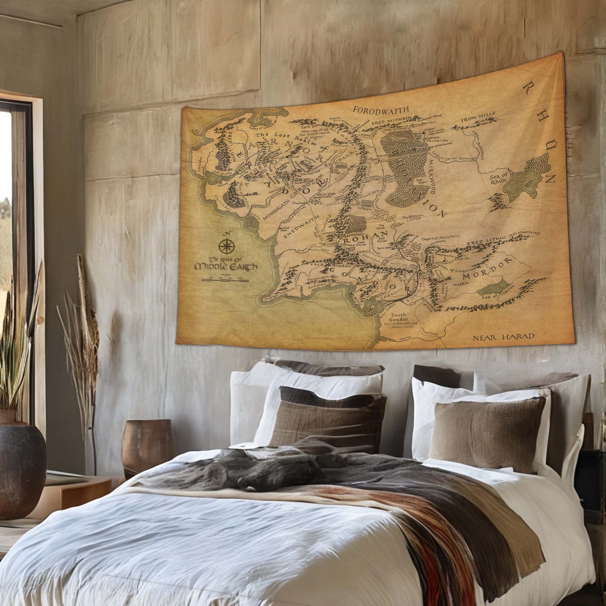 Lord of the Rings Map, Middle Earth Tapestry, Lord of Ring Earth, Earth ...