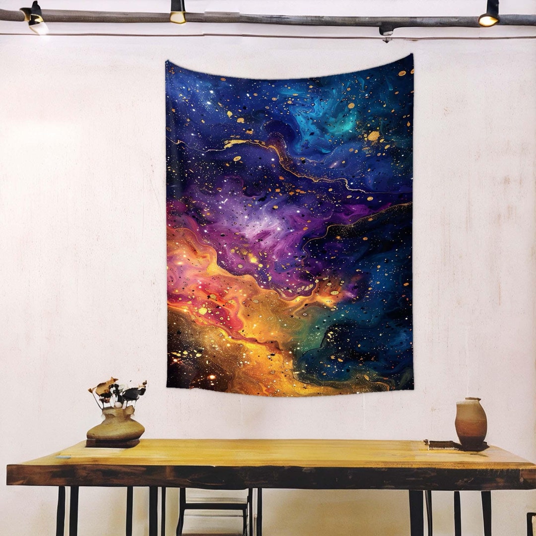 Galaxy Tapestry Wall Hanging, Cosmic Art Tapestry Decor, Starry Night ...