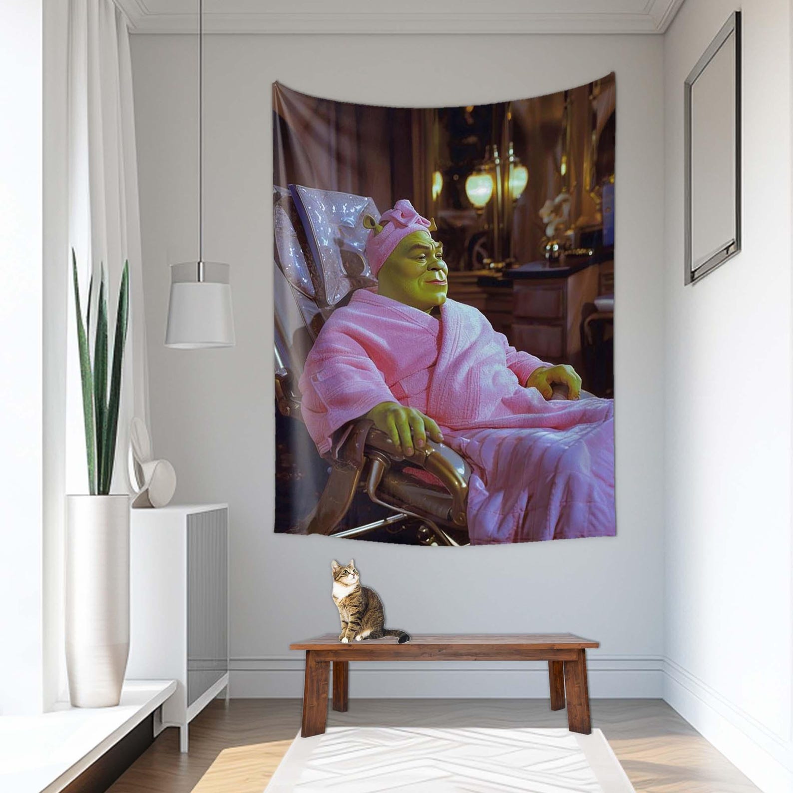 SHREK TAPESTRY, Wall Decor Hangings, Printed Wall Decor, Collage Dorm ...