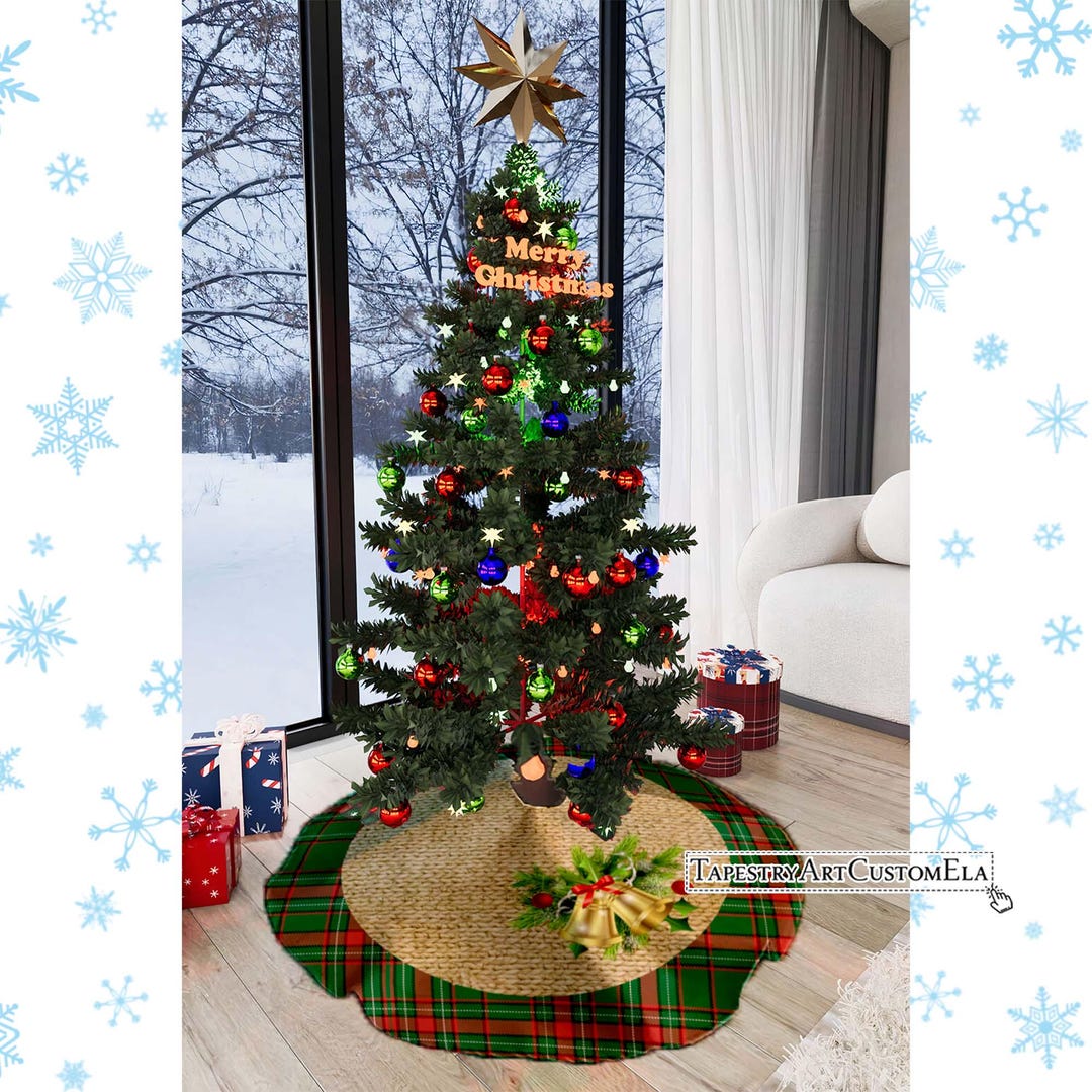 Christmas Tree Skirt, Custom Tree Skirt Fabric,tree Skirt, Personalized ...